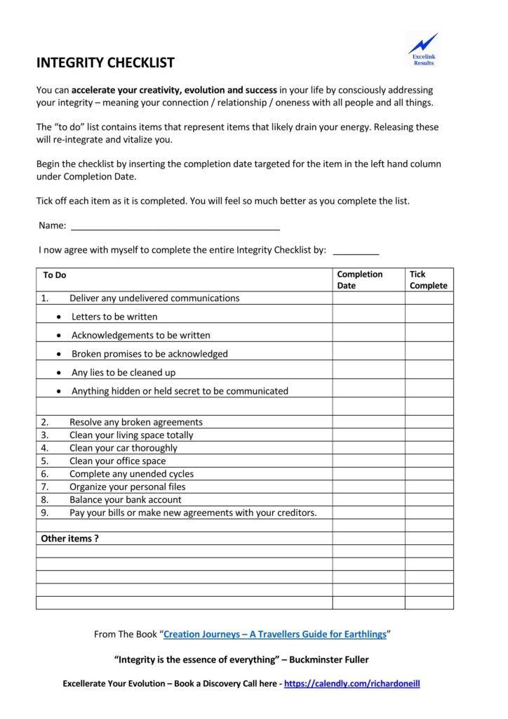 Integrity Checklist-image - Excelink Pacific